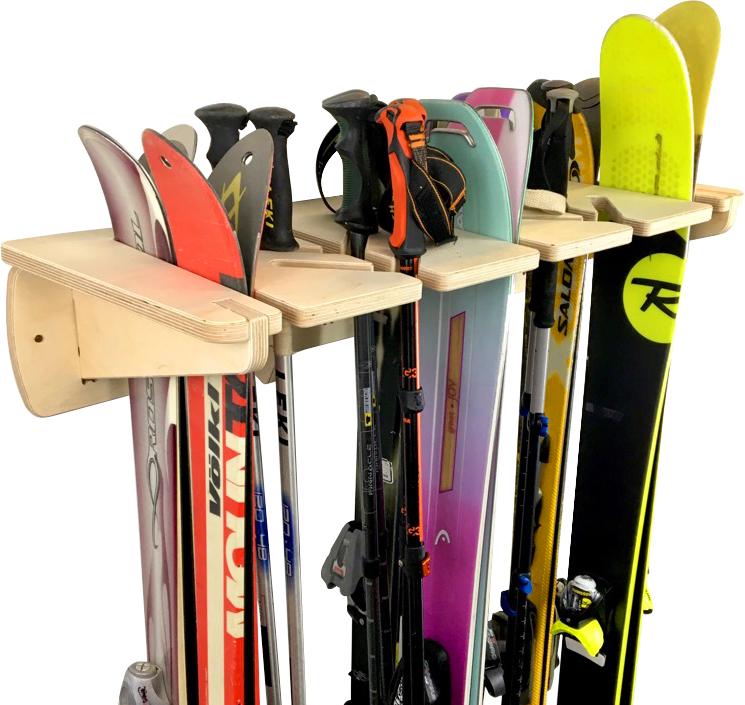 Snowboard Rack NZ Vertical 5 Snowboard Storage Wall Rack | Curve ...