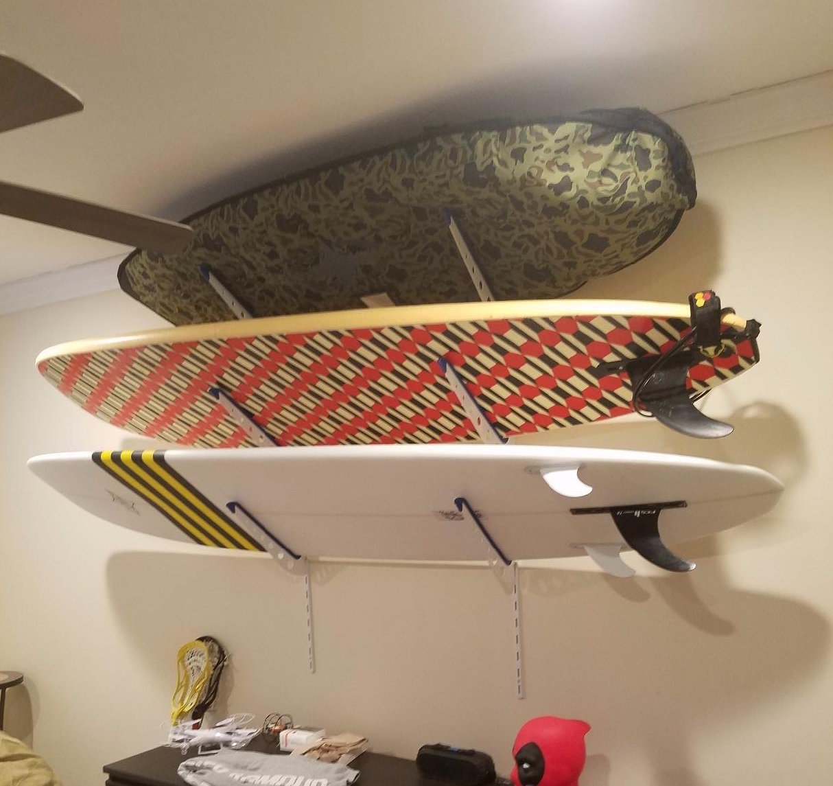 Surfboard Wall Rack Quad Adjustable Surfboard Rack 4 Board Rack NZ ...