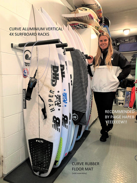 Surfboard Wall Rack VERTICAL Quad Aluminium 4 Surfboard Vertical Racks ...